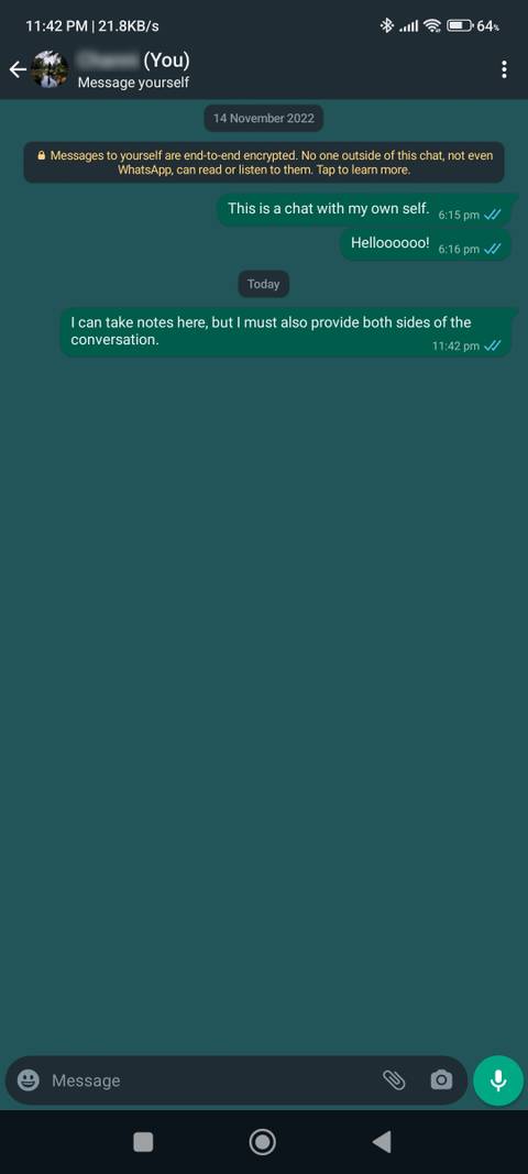 How to use WhatsApp to take notes or chat with yourself