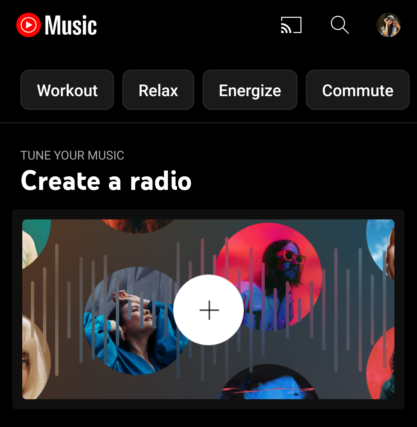 YouTube Music tries letting you build your own radio station