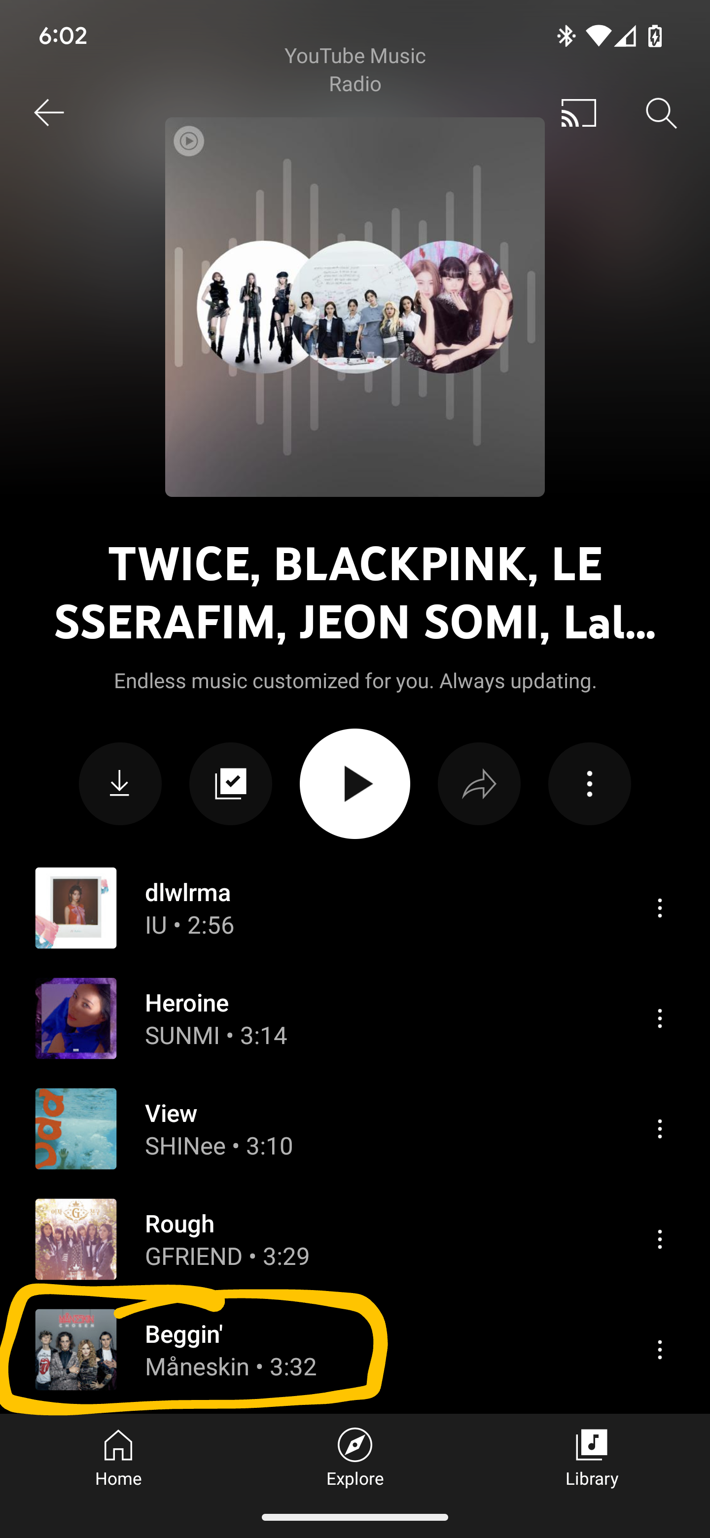 YouTube Music tries letting you build your own radio station