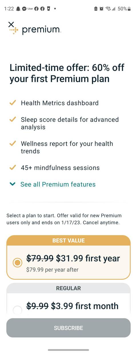 Fitbit Premium is 60% off to help you achieve your New Year's Resolution