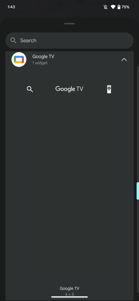The Google TV app could be next in line to get a sleek new widget