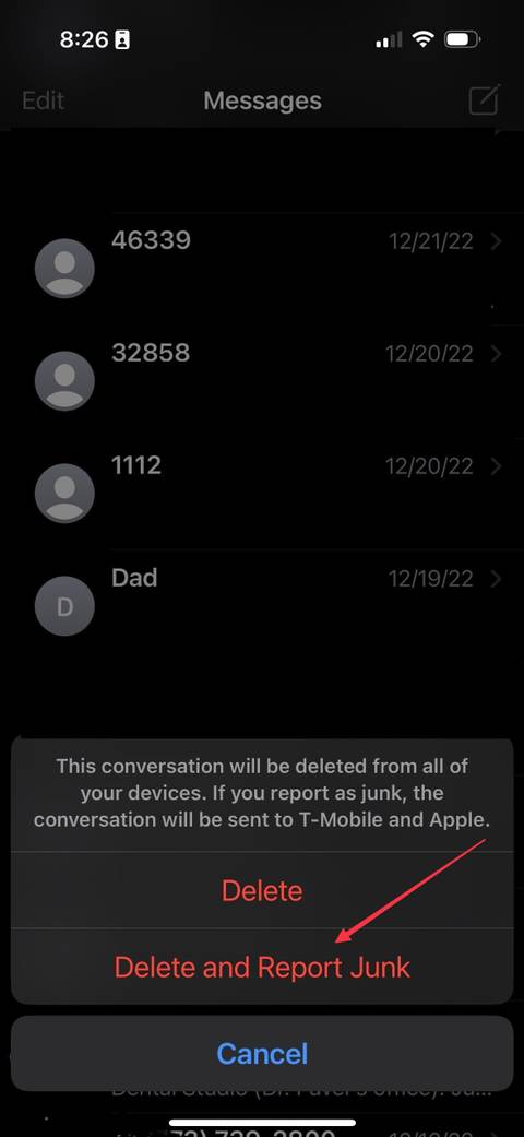 How to report and block spam in iMessage
