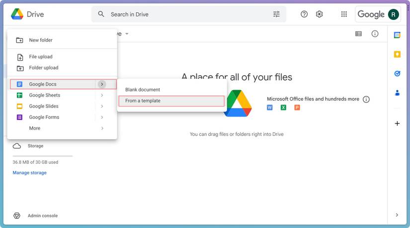 How to create and use templates in Google Docs