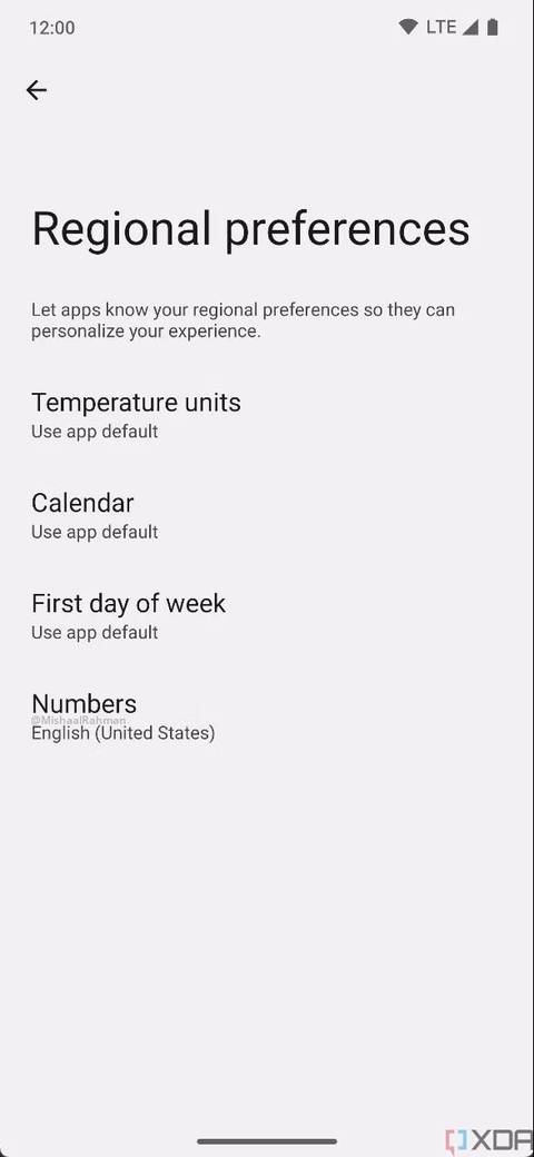Android 14 is working on new settings for all your region-specific preferences