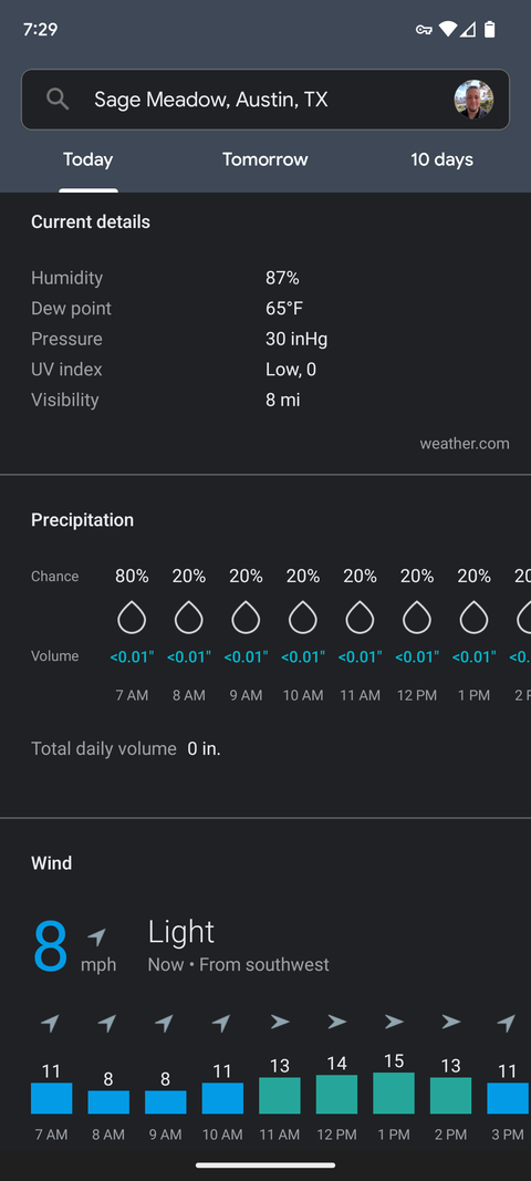 Google Weather finally gets a dark theme, but the forecast is still ...