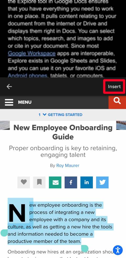 Google Docs: How to use the Explore too for research