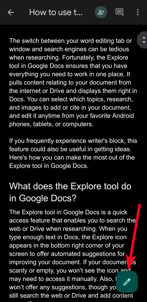 Google Docs: How to use the Explore too for research
