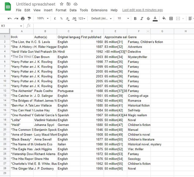 How to use Google Sheets to scrape online data