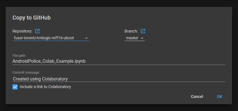 Google Colab: How to save notebooks to Github