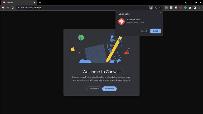 How to use Google's Chrome Canvas drawing app