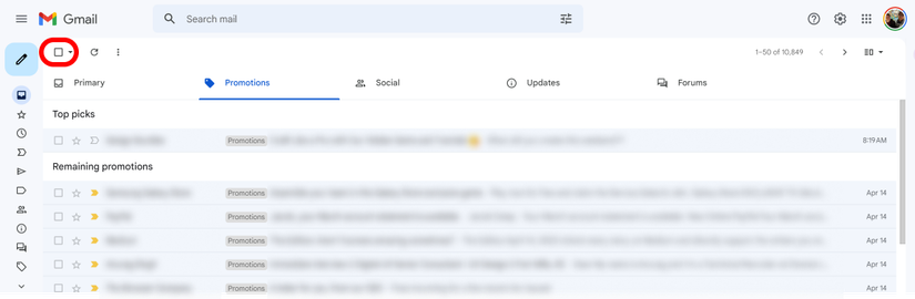 How to delete and stop all promotions in Gmail