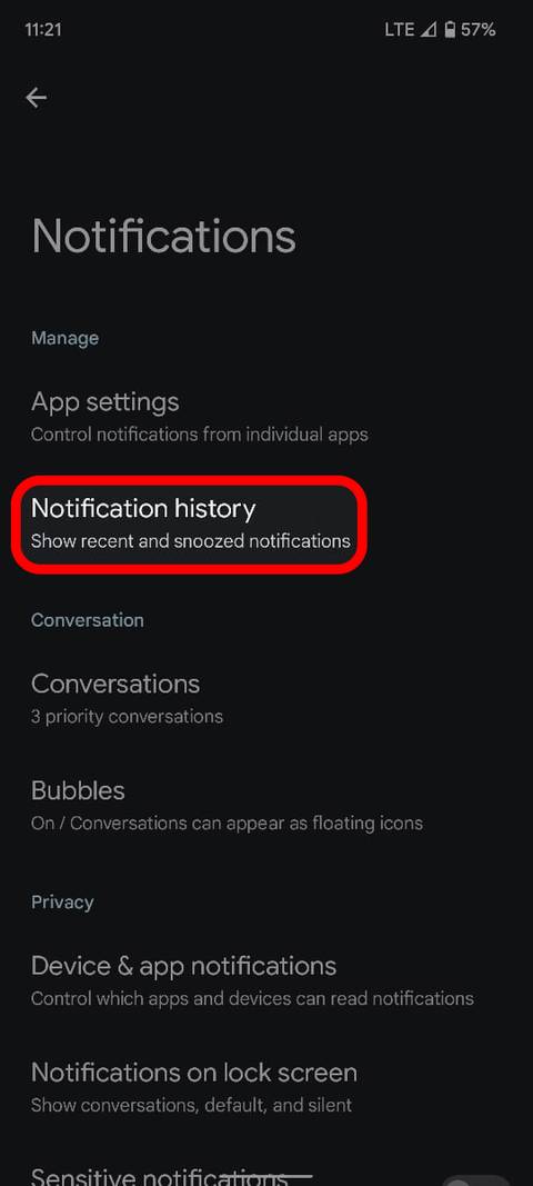 How to check your notification history on your Android phone