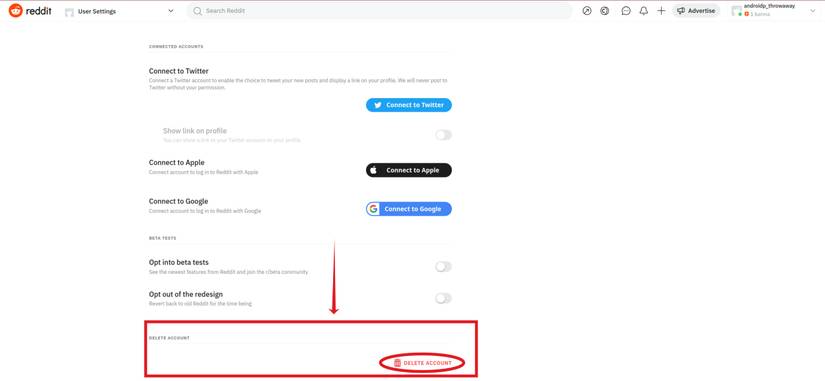 How to delete your Reddit account