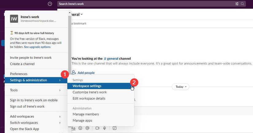 How to add or remove a Slack workspace