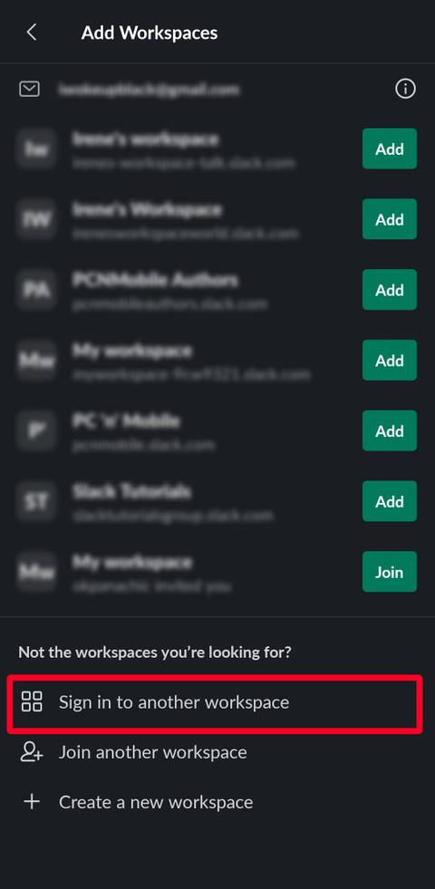 How to add or remove a Slack workspace