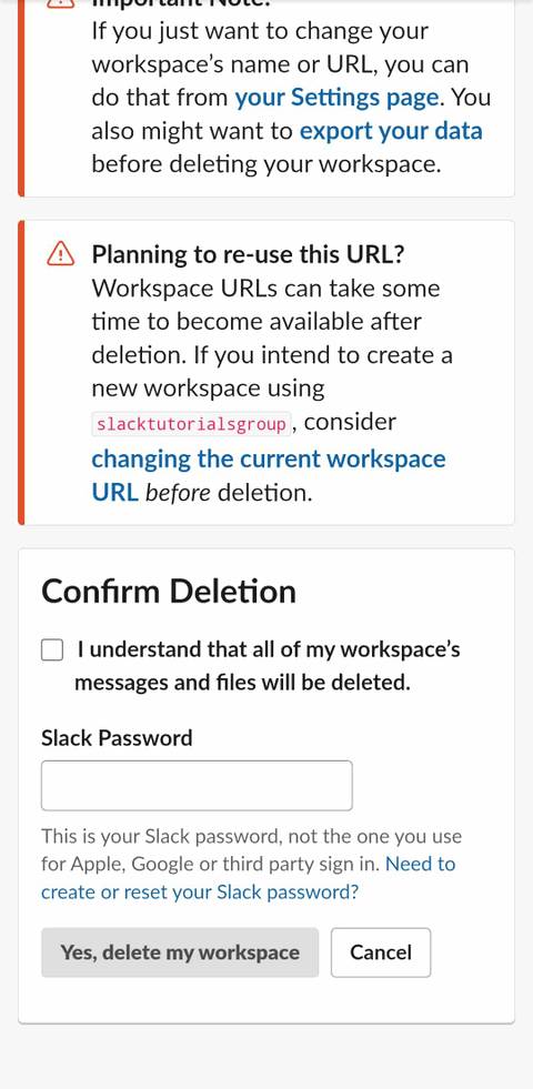 How to add or remove a Slack workspace