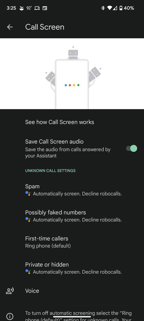 Google Pixel’s Call Screen gets a simpler Protection Level menu