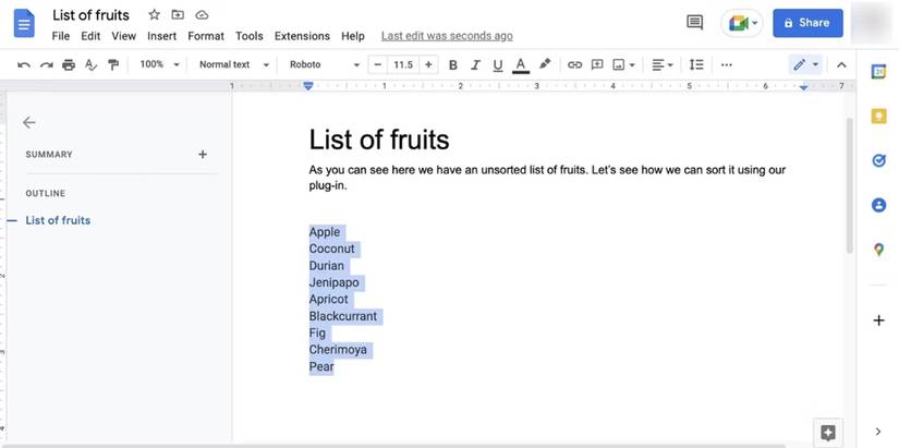 Google Docs: How to quickly alphabetize lists and paragraphs