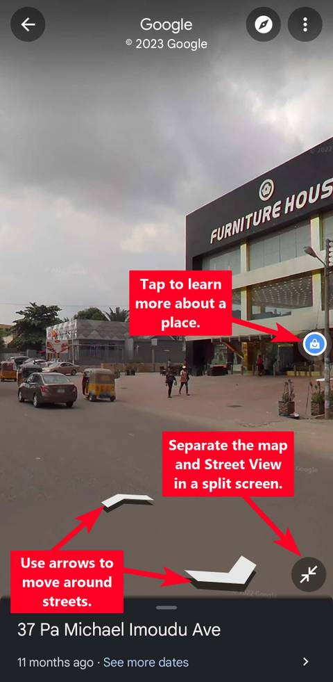 How to access Street View in Google Maps