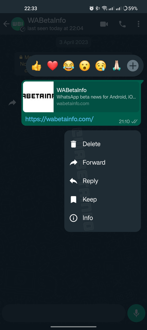 WhatsApp is reworking context menus for your messages