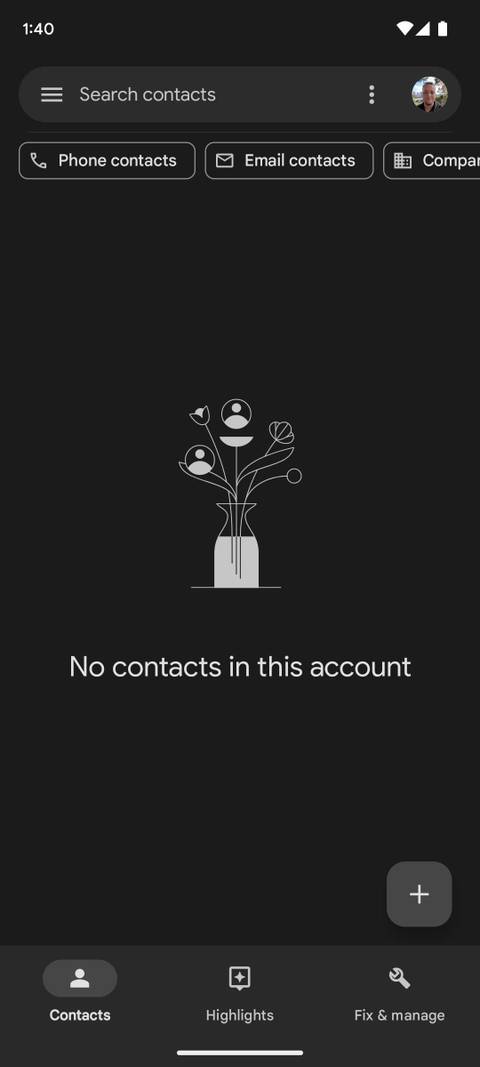 Google Contacts suffered from a bit of a memory lapse