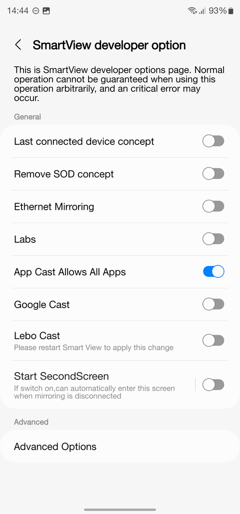 Samsung screen mirroring finally supports casting to a Chromecast
