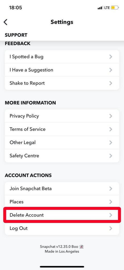 Snapchat: How to delete your account