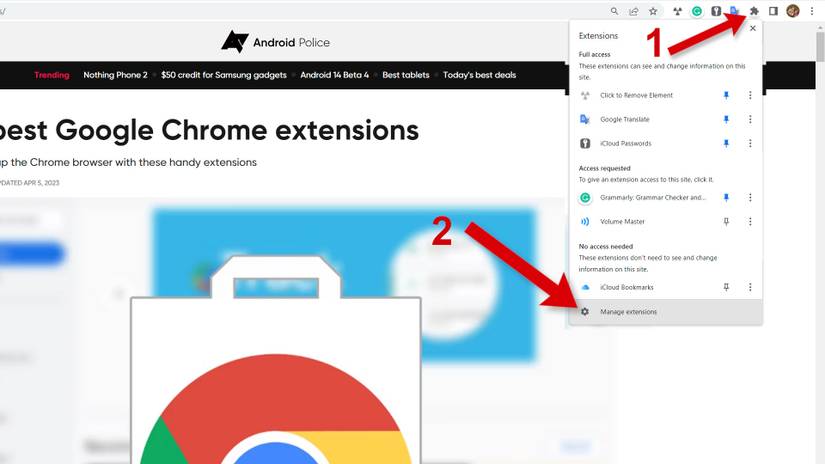 How to open the Chrome Web Store and install extensions