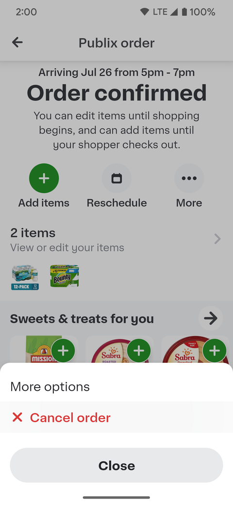 Instacart: How to cancel an order