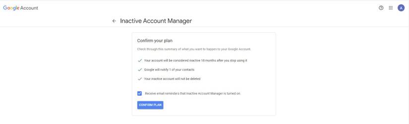 How to set up Google's Inactive Account Manager