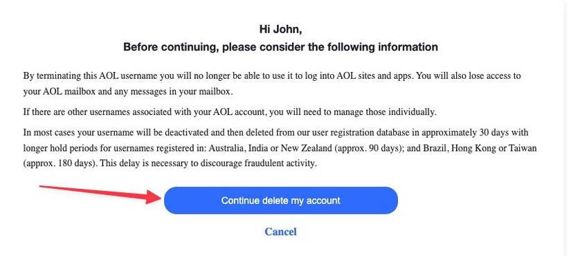 How to delete your AOL account