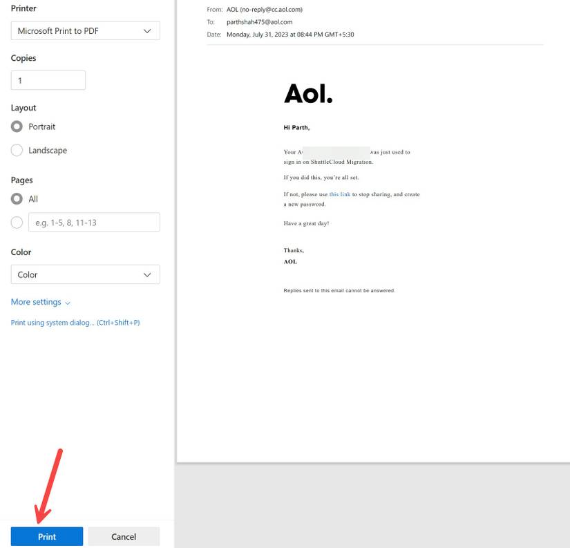AOL: How to export your old messages to a different email provider