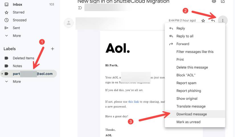 AOL: How to export your old messages to a different email provider
