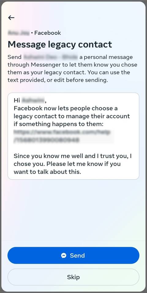 Facebook: How to create a legacy contact