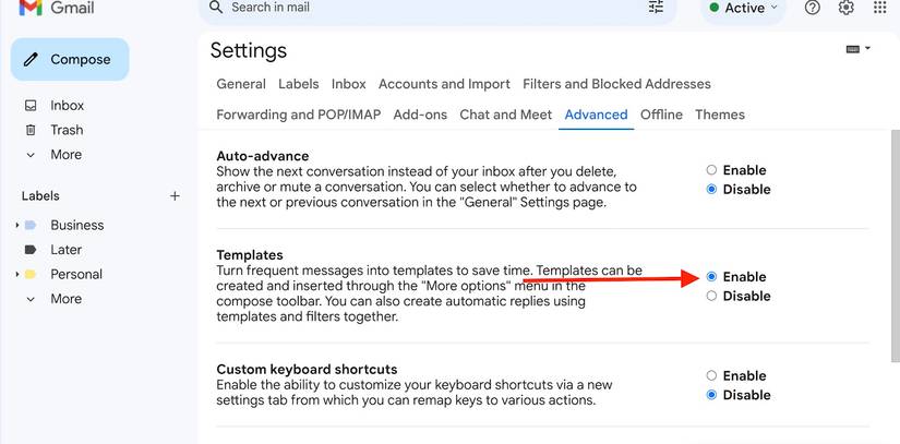 How to set up a Gmail out-of-office reply