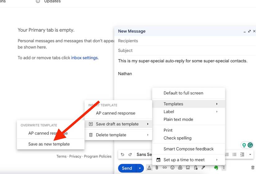 How to set up a Gmail out-of-office reply