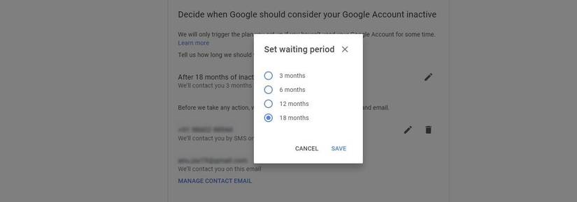 How to set up Google's Inactive Account Manager