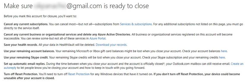 How to close your Microsoft account