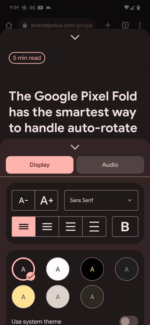 How to use Reading mode on Android