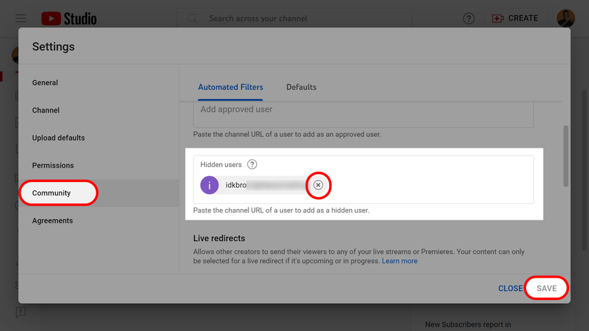 How to block a YouTube channel