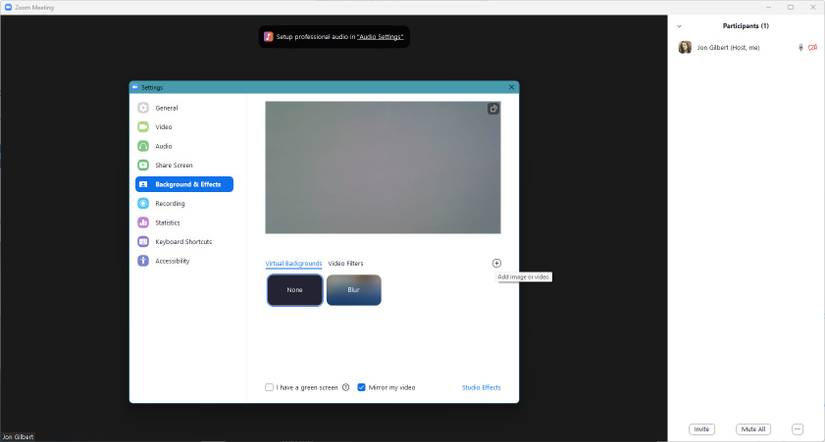 How to change your Zoom background
