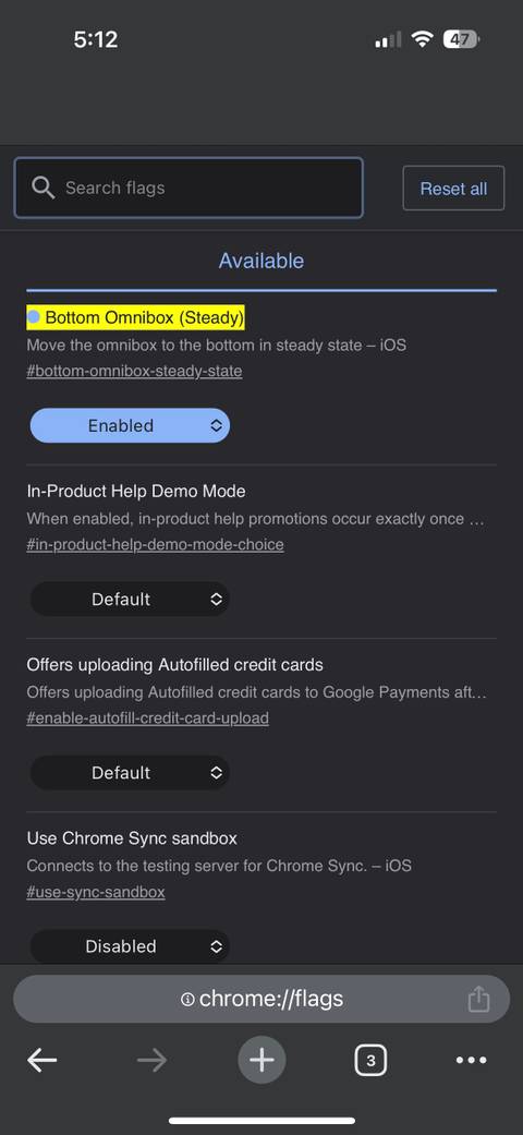 Google Chrome is letting iPhone users move the Omnibox to the bottom