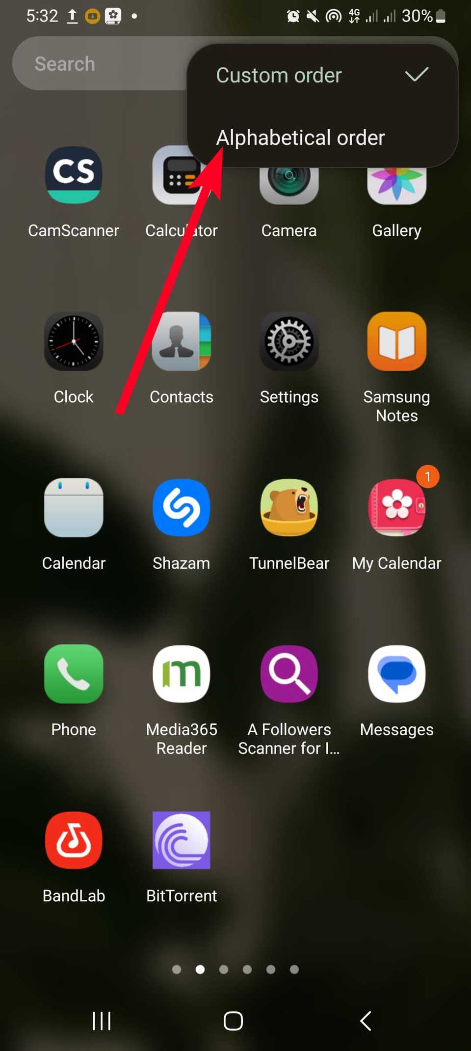 How to arrange apps on Android