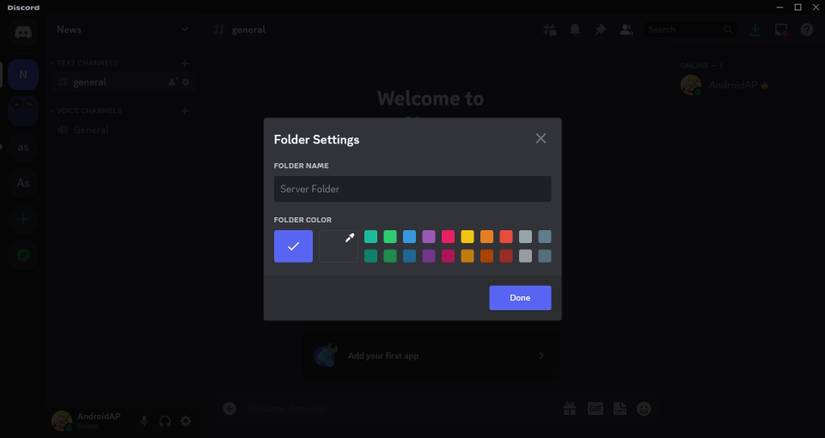 How to create server folders on Discord