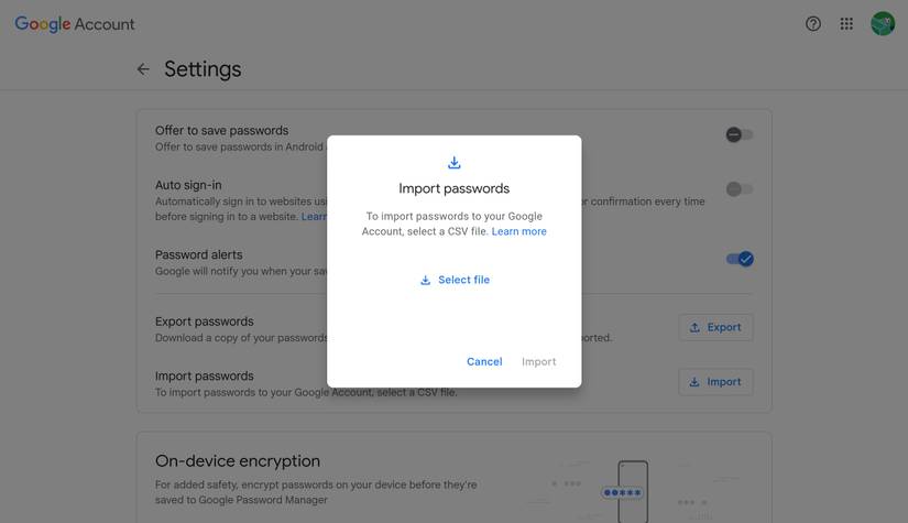 How to export LastPass passwords to Google Password Manager
