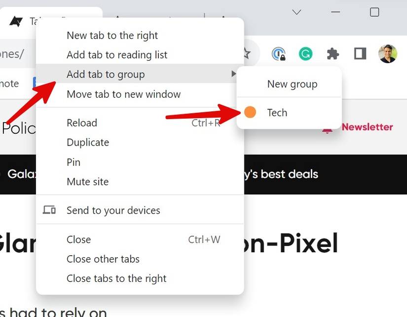 How to use tabs in Chrome