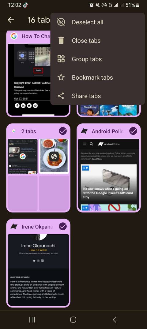How to bookmark all Chrome tabs on Android
