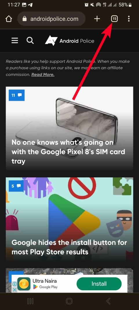 How to bookmark all Chrome tabs on Android