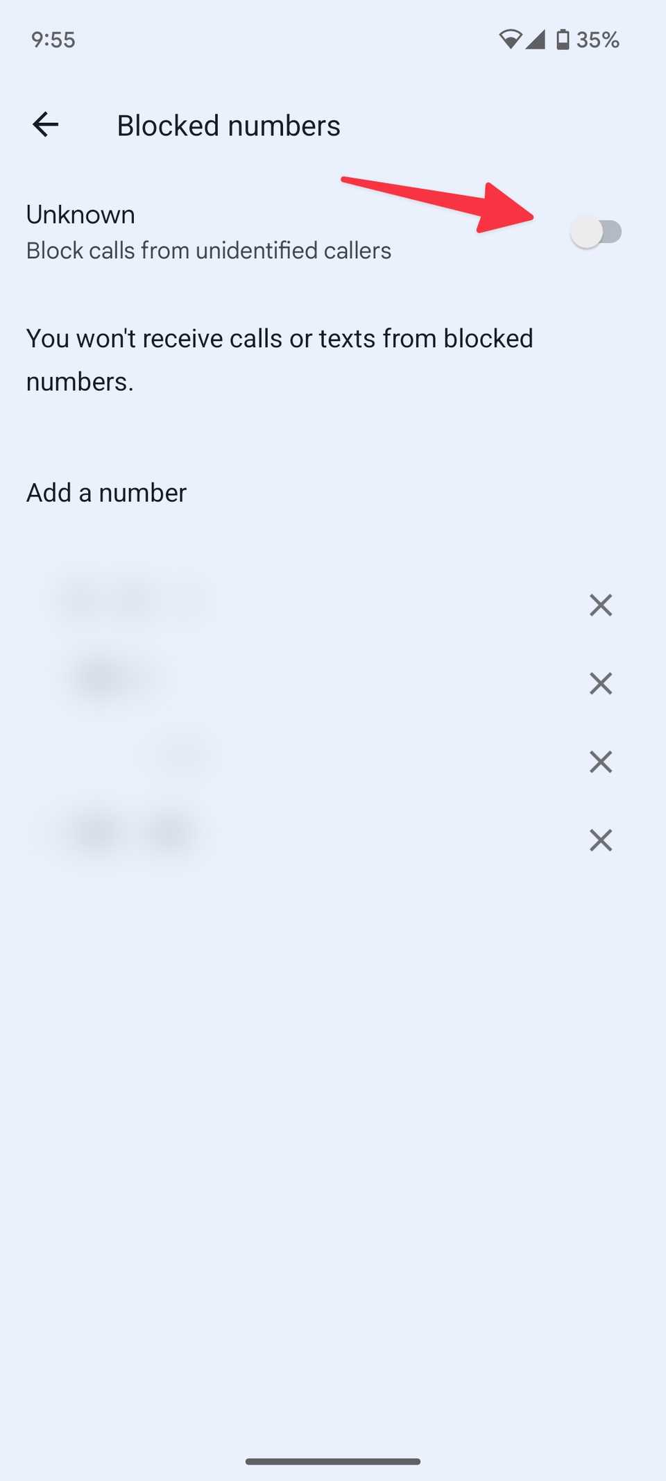 How to unblock a phone number on your Android phone