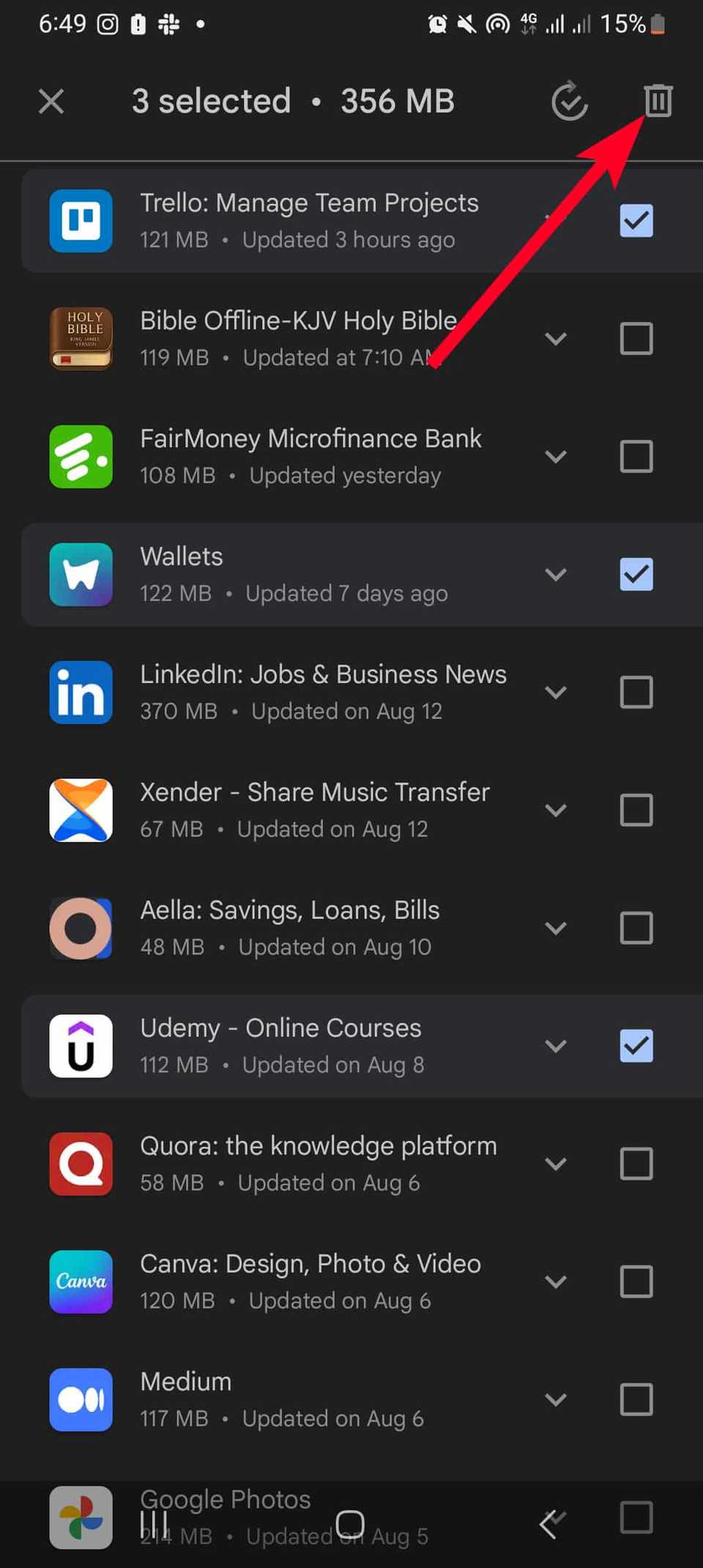 How to arrange apps on Android